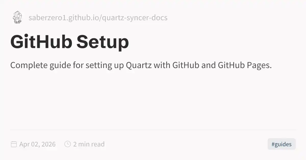 Github Setup
