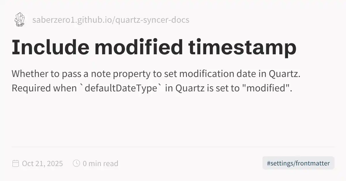 Include modified timestamp